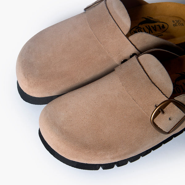 Bell Clog in Gray Suede – Plakton Footwear
